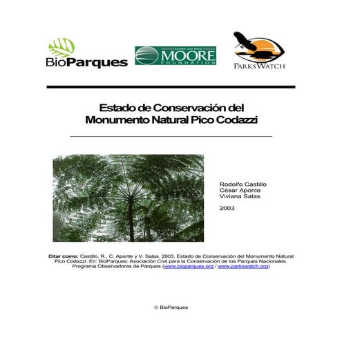Monumento Natural Pico Codazzi (2003) | PDF