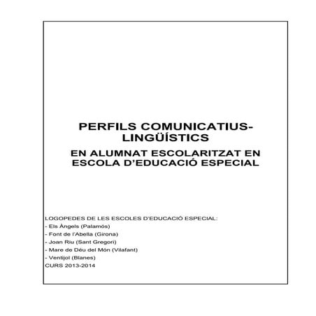 Perfils comunicatius | PDF