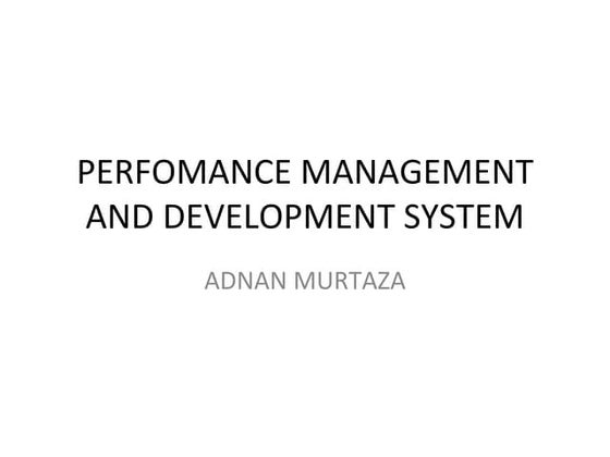 Infosys - Performance management system | PPTX