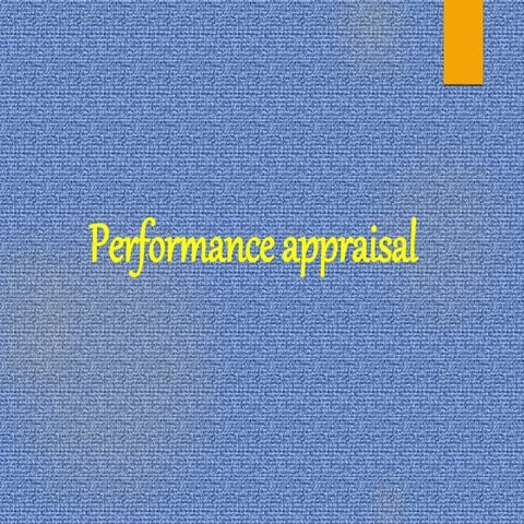 Performace appraisal | PPT