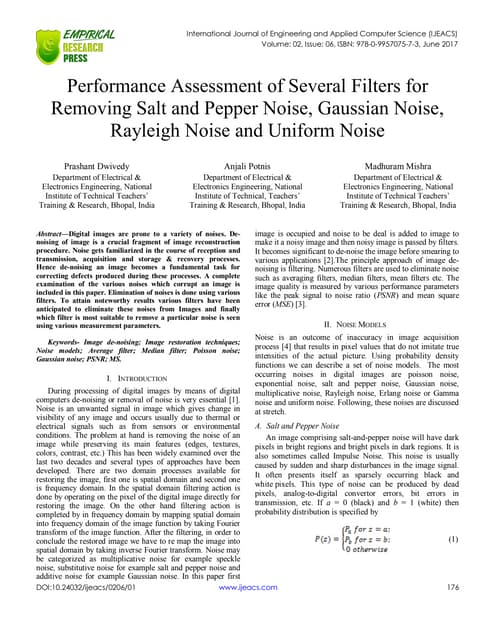 Noise Estimation & Filtering_.pptx | Photo Editing Software | Computer ...