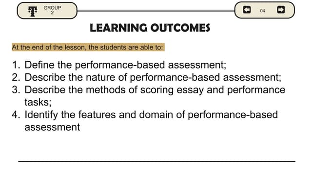 Identifying performance tasks | PPTX