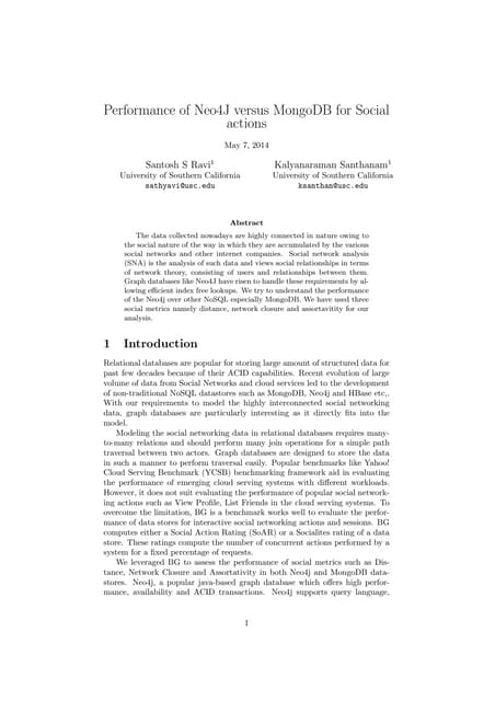 Performance Neo4j Versus 2 Pdf
