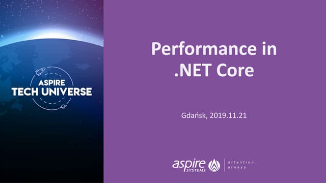Performance .NET Core - M. Terech, P. Janowski | PPT Performance .NET Core - M. Terech, P. Janowski | PPT