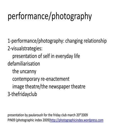 Performance Photography | PPTX