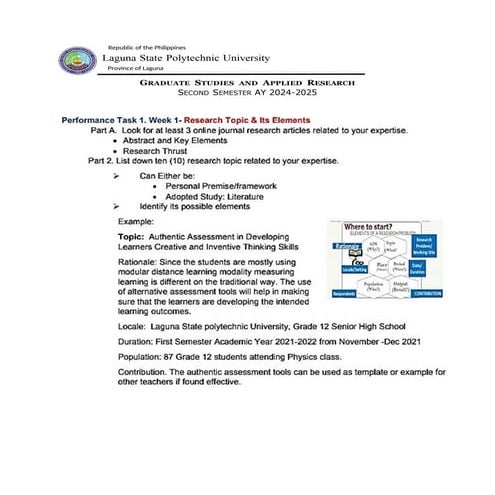 Performance Task 1 (Laguna State Polytechnic University) | DOCX