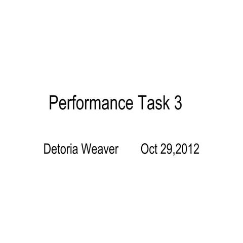 Performance%20 task%203[1] weaver powerpoint | PPT