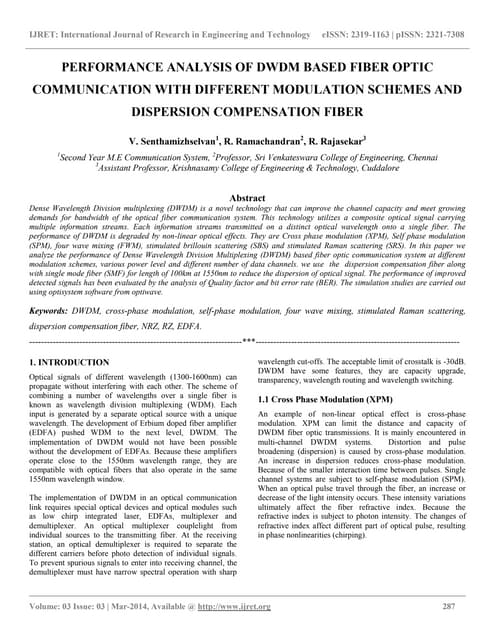 Performance Analysis Of Dwdm Based Fiber Optic Communication With Different Modulation Schemes