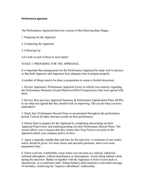 The Appraisal Interview | PPT