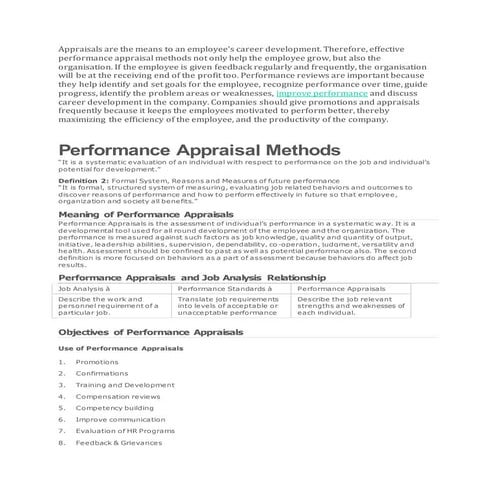 Methods of performance appraisal | PPTX