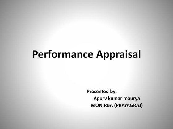 Methods of performance appraisal | PPTX