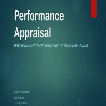 Performance Appraisal.pptx to measure employee's performance | PPT