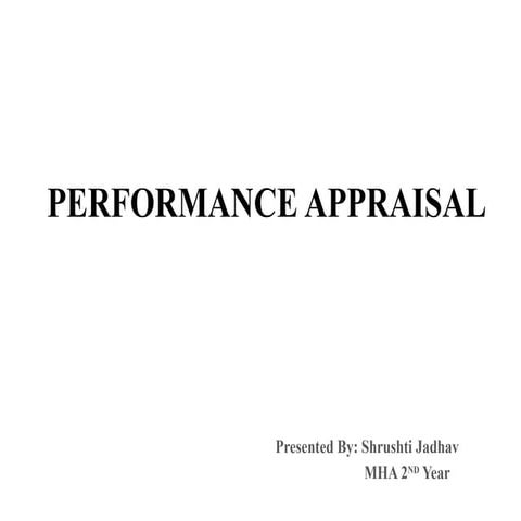Performance Appraisal Pptx Pptx