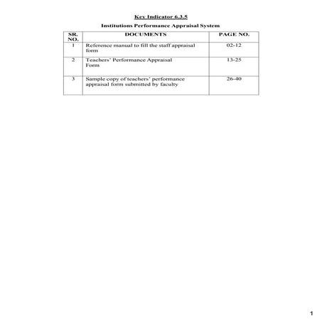 PERFORMANCE APPRAISAL FORM AS PER UGC AICTE NORMS | PDF