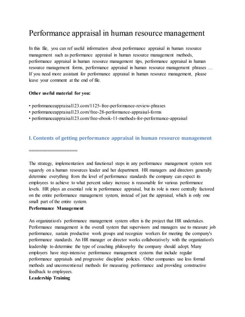 Performance Appraisal & Job Evaluation | PPT