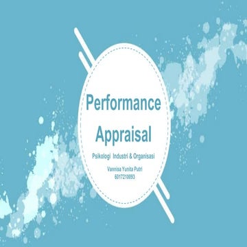 Performance appraisal (penilaian kinerja) | PPTX