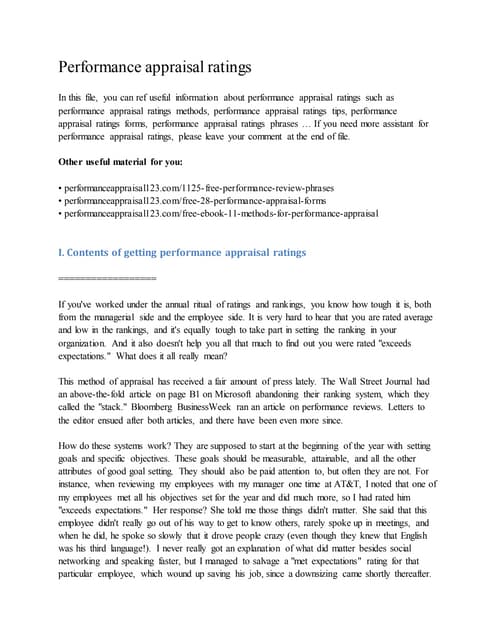 Nursing performance appraisal examples | DOCX