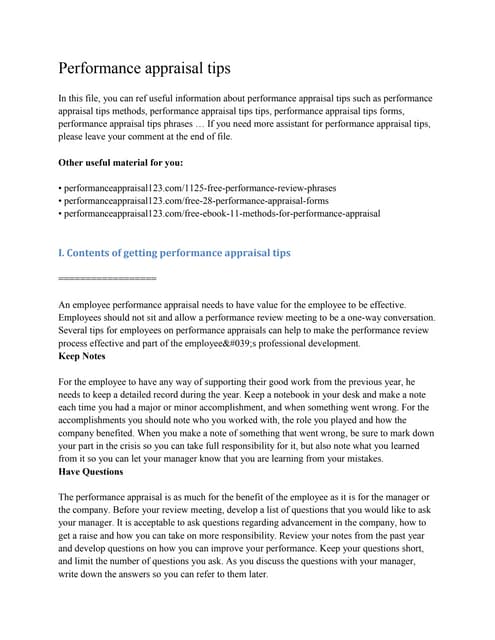 Performance appraisal in wipro | DOCX | Resume Writing and Advice | Job ...