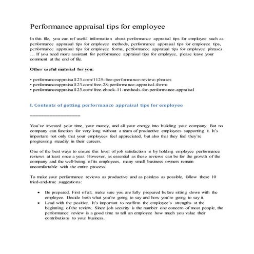 Receptionist performance appraisal | DOCX