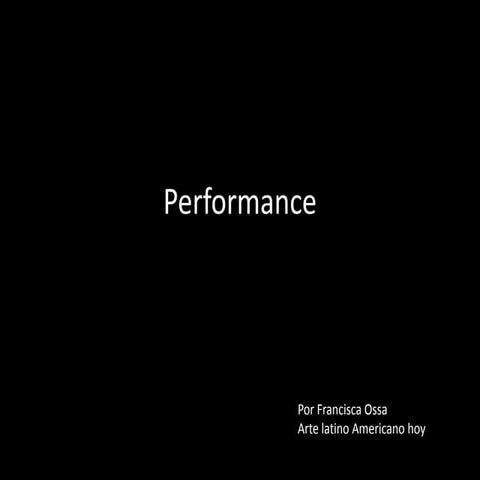 Performance arte latino americano | PDF
