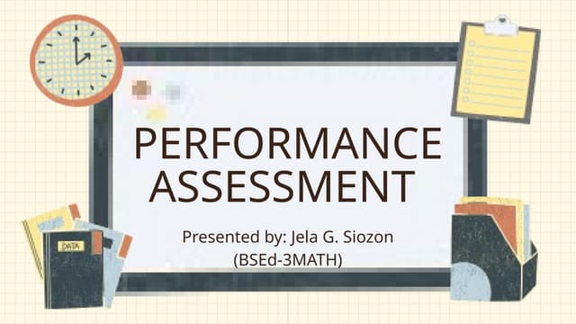 Identifying performance tasks | PPTX