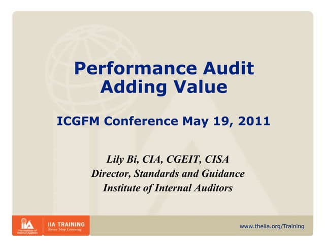 Basic Internal Auditing Presentation | PPTX