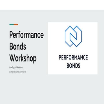 Performance Bonds Workshop | PPTX