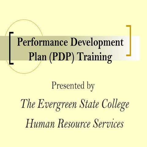Performance development plan pdp training oct 2010 | PPT | Resume ...