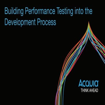 Building Performance Testing into the Development Process | PPT