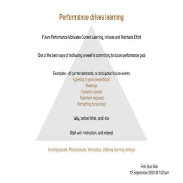 Performance drives Learning | PDF