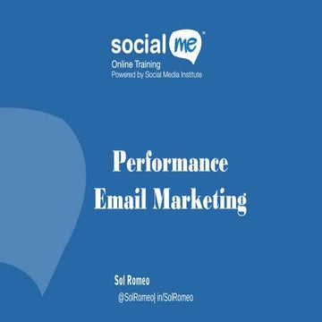 Performance Email Marketing | PPT