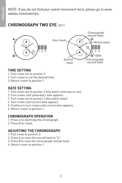 Swatch Chrono watch manual | PDF