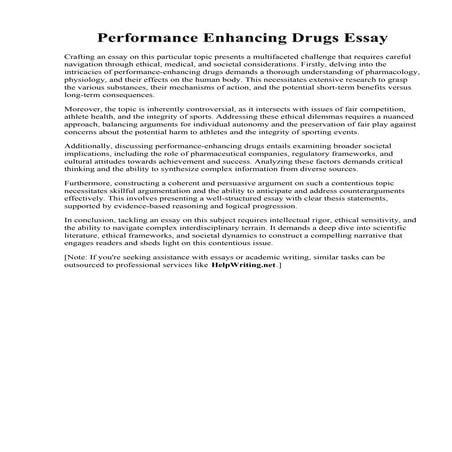 Performance Enhancing Drugs Essay.pdf