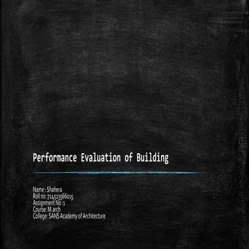 Performance Evaluation of Building_Assignment 1.pptx