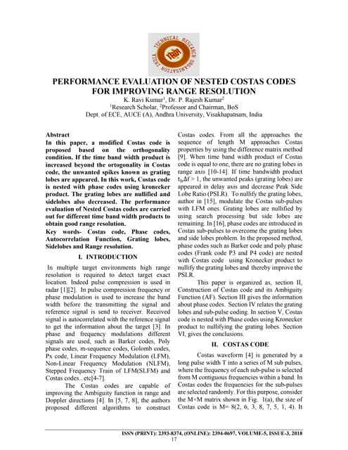 Performance evaluation of nested costas codes | PDF Performance evaluation of nested costas codes | PDF