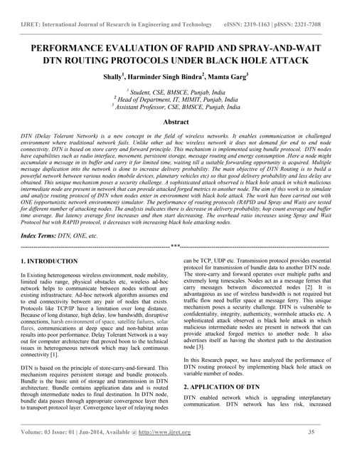 A Comparative Performance Analysis of DTN Based Routing Algorithms | PPT