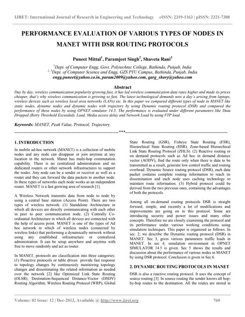 Implementation Of Dynamic Source Routing Dsr In Mobile Ad Hoc Network Manet Pdf