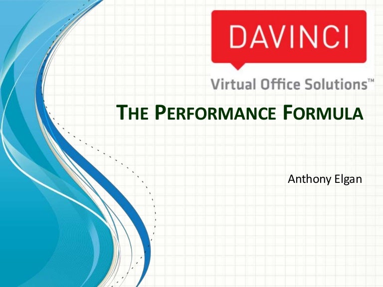 The Performance Formula