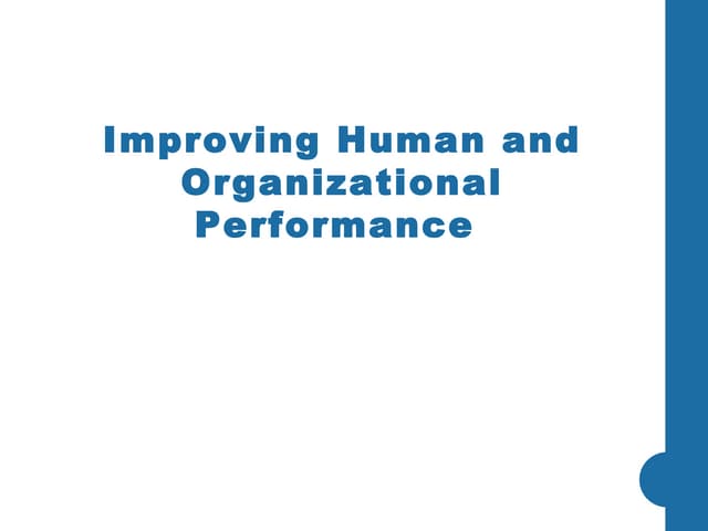 2. Human and Organizational Performance | PPTX
