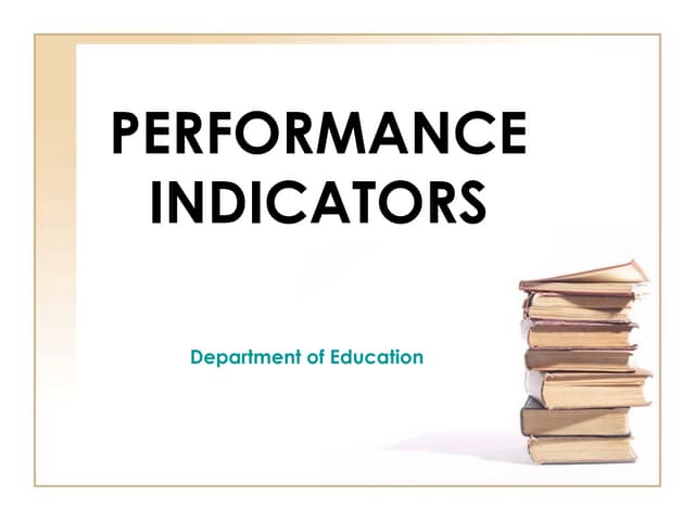1PERFORMANCE INDICATORS & FORMULAS DEPED | PPT