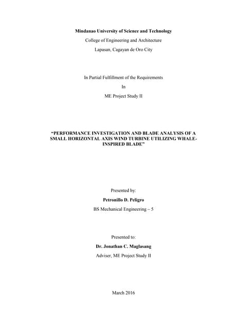 Horizontal Axis Wind Turbine | PPTX