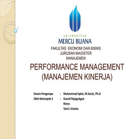 Performance management | PPTX