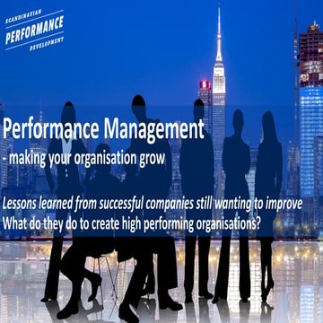 Performance management - lessons learned from successful companies | PPT