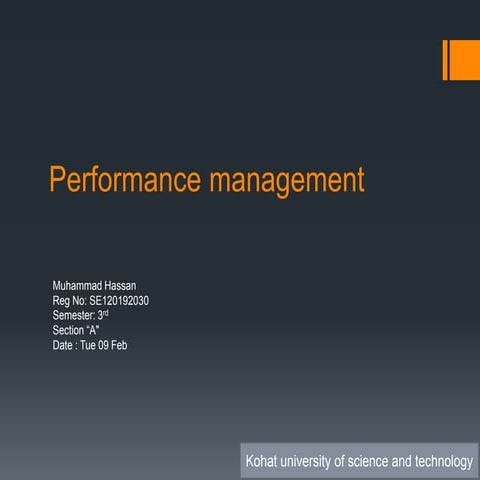 Performance management | PPTX