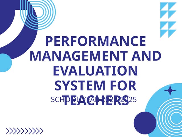 PMES Orientation.pptx INTERIM GUIDELINES FOR THE DEPARTMENT OF EDUCATION PERFORMANCE MANAGEMENT ...