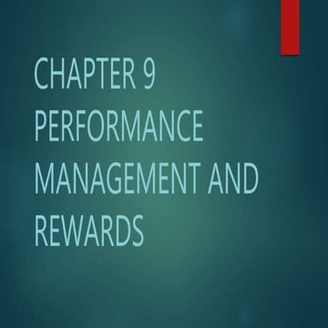Performance management and rewards | PPT