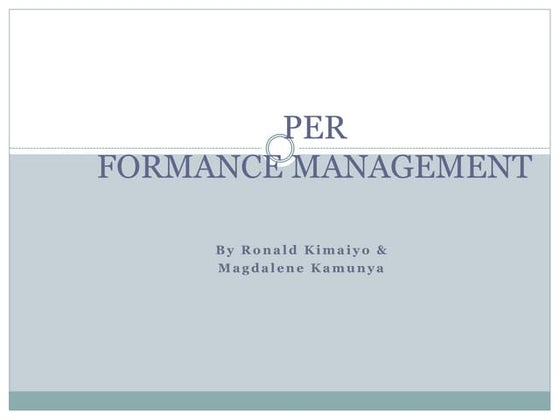 Performance management system | PPT