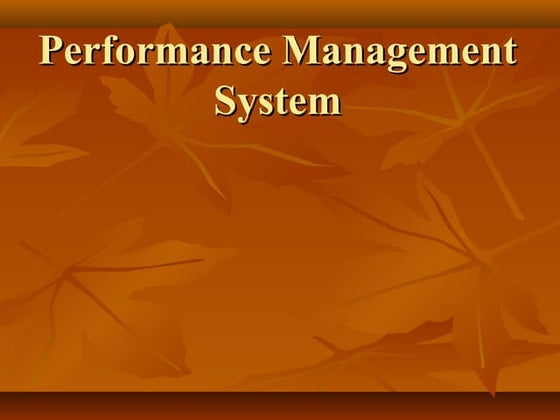 Performance management system | PPT