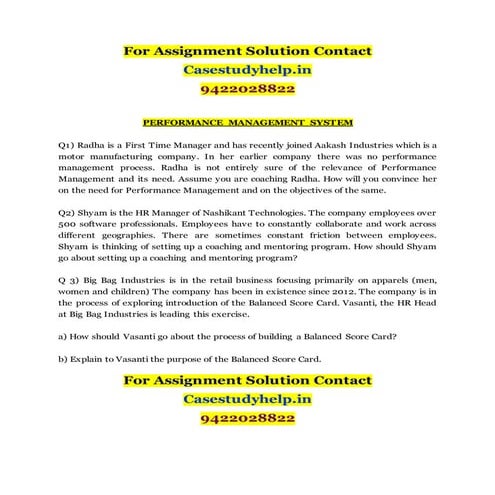 Performance management system | PDF