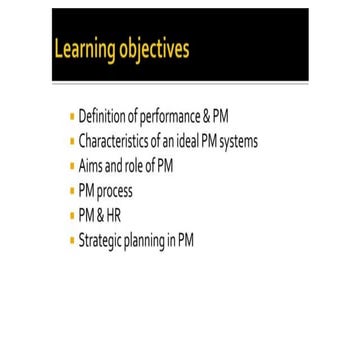Performance Management Presentation Pptx